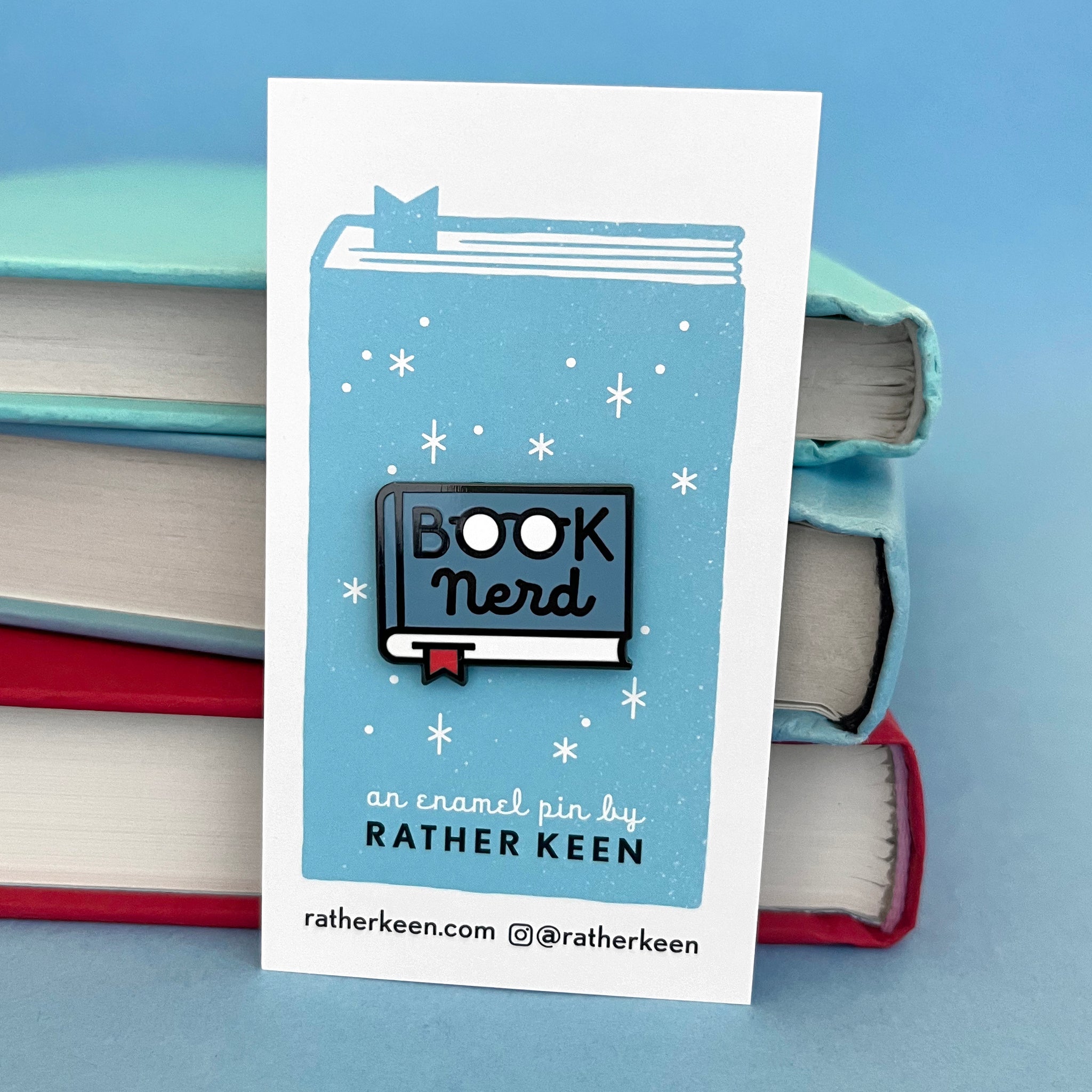 Book Nerd enamel pin - a smart gift for book lovers – Rather Keen