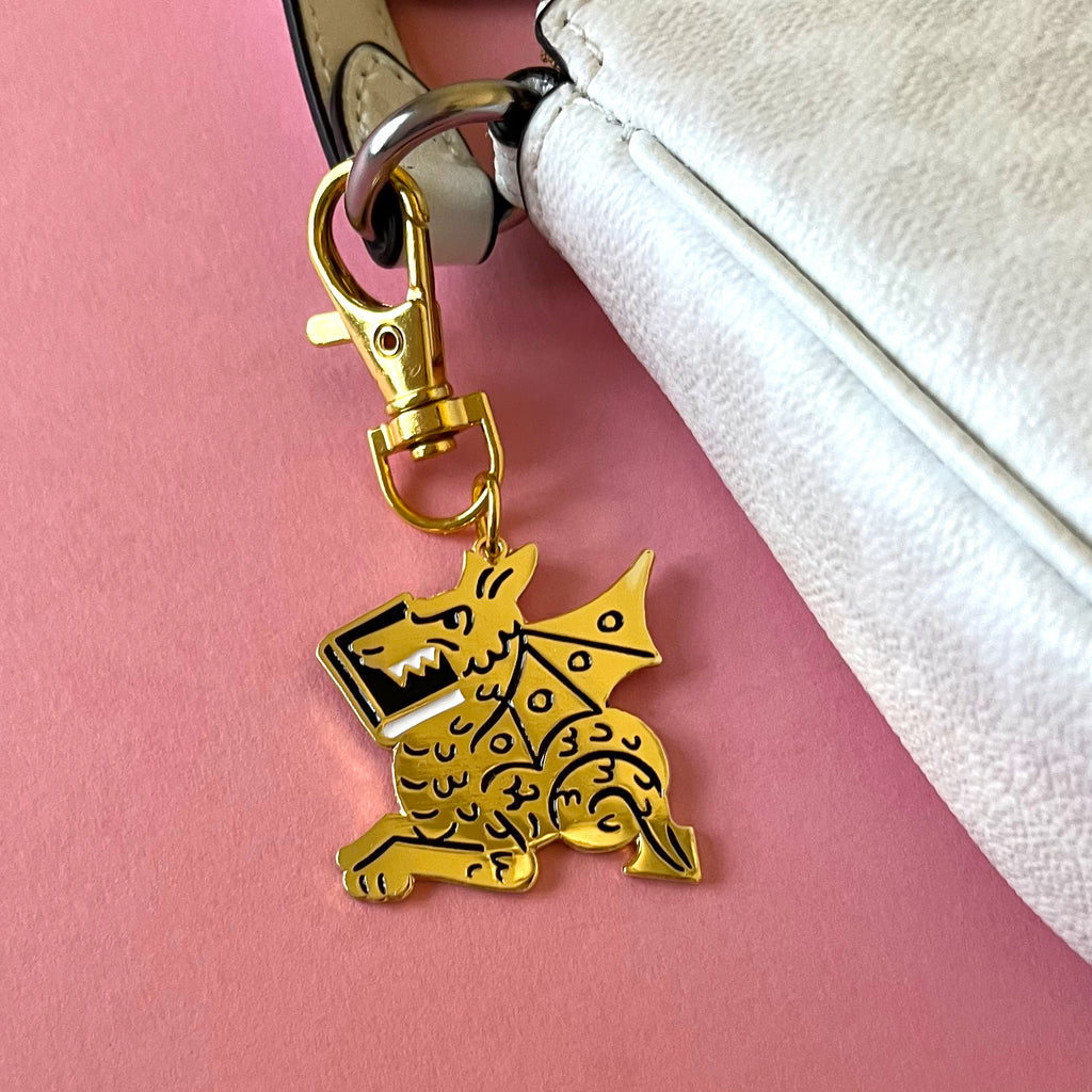 Book Dragon keychain + bag charm – Rather Keen